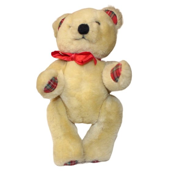 Dakin | Toys | 987 Dakin Bear Red Plaid Paws Feet And Ears Articulated ...